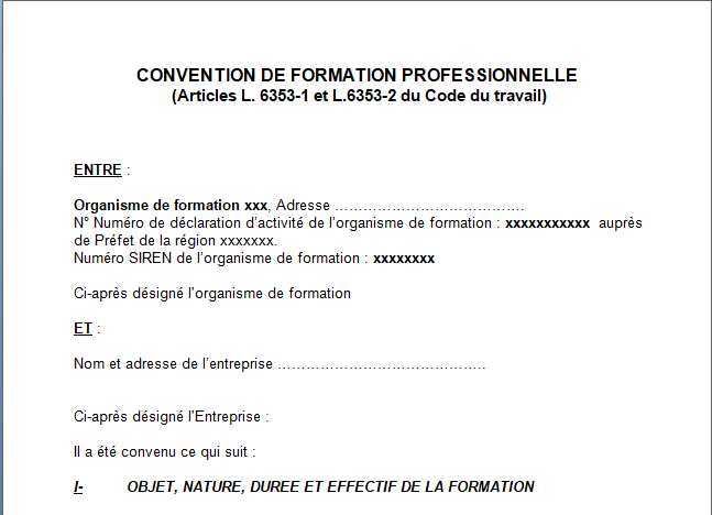 Quelles différences entre convention et contrat de formation